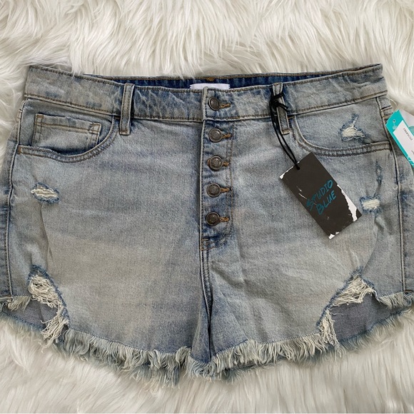 studio blue | Shorts | Nwt Studio Blue Lulu High Rise Short Distressed ...
